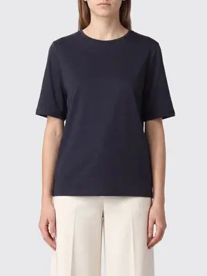 Herno Short-sleeved Crew Neck T-shirt In Pure Cotton - Blue
