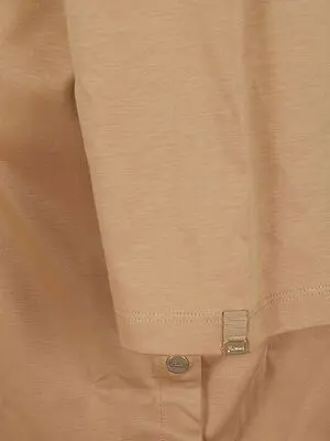 Herno Short-sleeved Crew Neck T-shirt In Pure Cotton - Camel