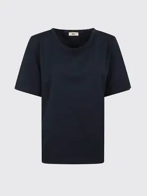 Herno Short-sleeved Crew Neck T-shirt In Pure Cotton - Blue