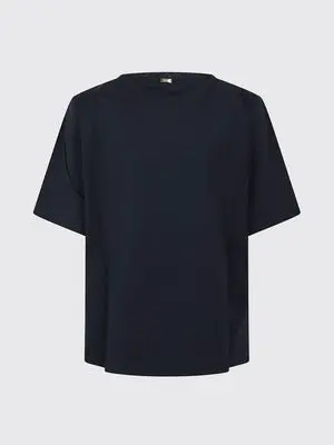 Herno Short-sleeved Crew Neck T-shirt In Pure Cotton - Blue