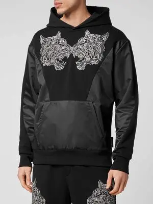 PLEIN SPORT Graphic Print Technical Fabric Hoodie
