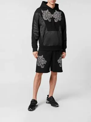 PLEIN SPORT Graphic Print Technical Fabric Hoodie