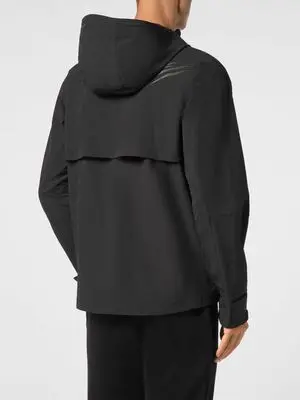 PLEIN SPORT Nylon Anorak Windbreaker With Hood And Flap Pocket