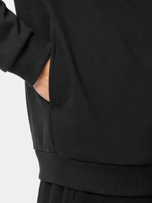 PLEIN SPORT Zipped Jersey Hoodie With Contrast Logo And America Pockets