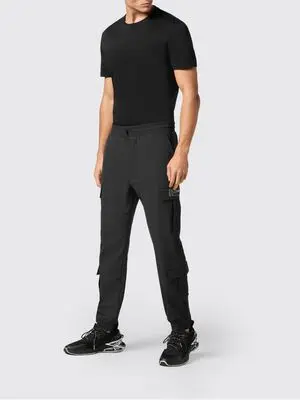 PLEIN SPORT Slim Fit Cargo Jogging Trousers In Technical Fabric With Drawstring