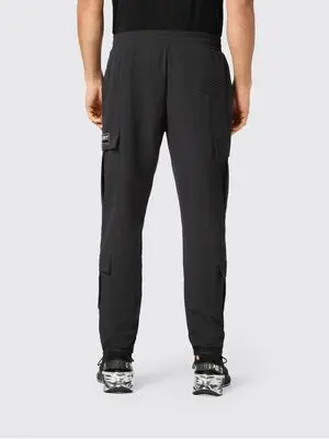 PLEIN SPORT Slim Fit Cargo Jogging Trousers In Technical Fabric With Drawstring
