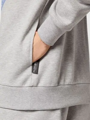 PLEIN SPORT Tiger Cotton Hoodie - Blue