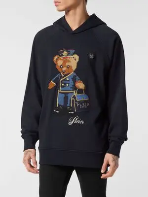 Philipp Plein Embroidered Teddy Bear Hoodie