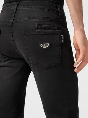 Philipp Plein Five-pocket Skinny Fit Stretch Jeans - Black