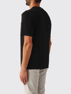 Herno Crew-neck Short-sleeved T-shirt In Cotton - Black