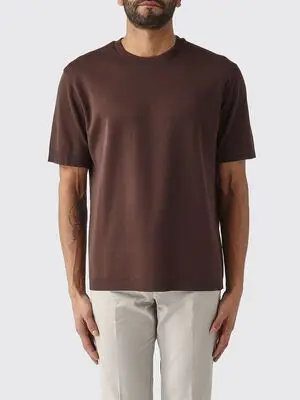 Herno Crew-neck Short-sleeved T-shirt In Cotton - Dark