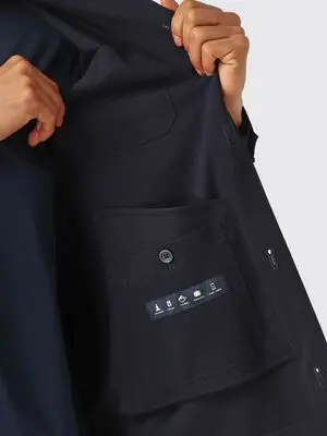 Herno Stretch Technical Fabric Shirt Jacket With Classic Collar