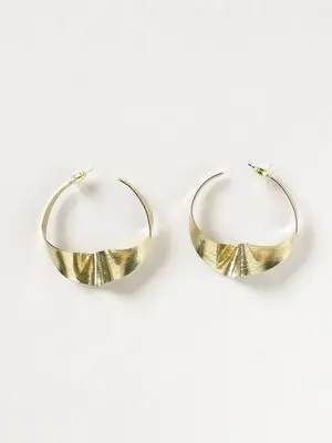 ALLUJEWELS Goldtone Metal Hoop Earrings - Gold