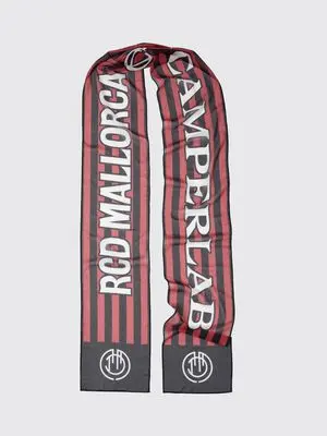Camper Rcd Mallorca Bi Striped Scarf With Logo And Slogan Print