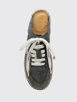 Off-White Arrow Cotton Canvas Espadrille Clogs With Logo And Jute Sole