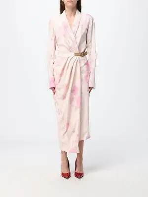 Moschino Belted Wrap Dress With Floral Print