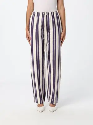 FORTE_FORTE Striped Wide Leg Trousers