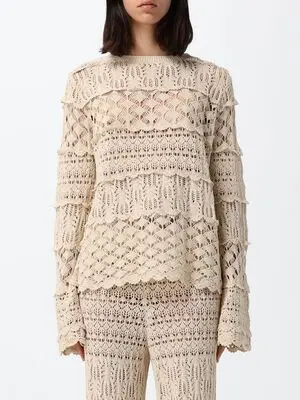 SEMICOUTURE Crochet Sweater - White