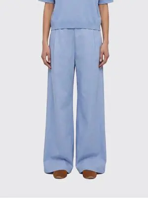 SEMICOUTURE Wide Leg Trousers - Gnawed Blue
