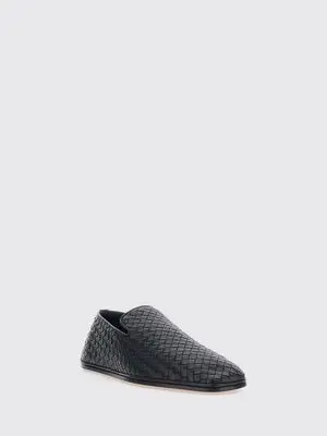 Bottega Veneta Palazzo Intrecciato Lambskin Loafers - Black