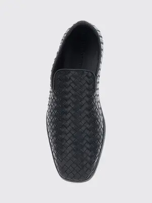 Bottega Veneta Palazzo Intrecciato Lambskin Loafers - Black