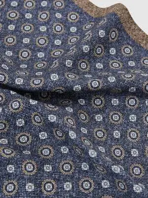 REISS Sani Silk Floral Medallion-print Pocket Square