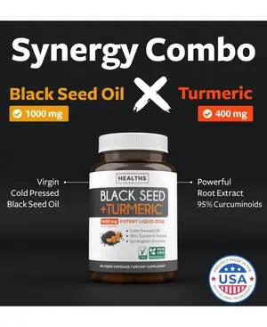 HEALTHS HARMONY Black Seed Oil + Turmeric