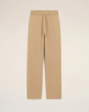 AMI Paris Beige Cotton Track Pants - Mastic Beige/black