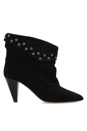 Isabel Marant Étoile Suede Heeled Ankle Boots "lyone - Black