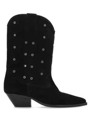 Isabel Marant Étoile Suede Heeled Ankle Boots "duerto - Black