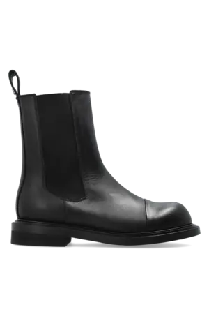 Moschino Leather Chelsea Boots - Black
