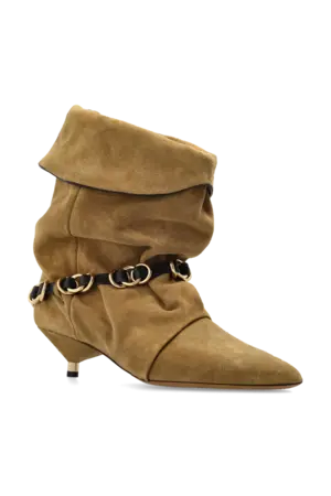 Isabel Marant Étoile Suede Heeled Ankle Boots "edrik Rings