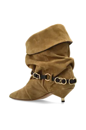 Isabel Marant Étoile Suede Heeled Ankle Boots "edrik Rings