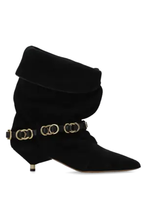 Isabel Marant Étoile Suede Heeled Ankle Boots "edrik Rings - Black