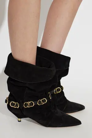 Isabel Marant Étoile Suede Heeled Ankle Boots "edrik Rings