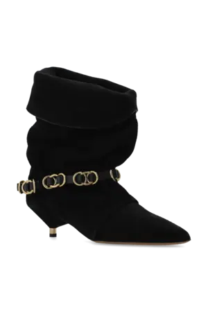 Isabel Marant Étoile Suede Heeled Ankle Boots "edrik Rings