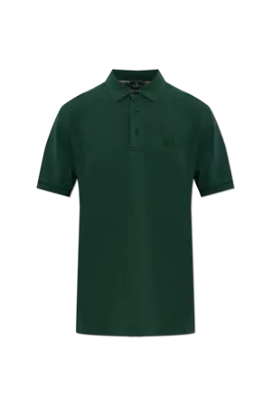 Etro Cotton Polo Shirt With Embroidered Logo - Green