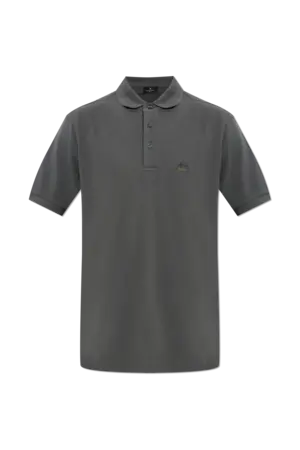 Etro Polo With Embroidered Logo - Grey