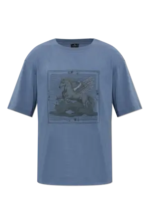 Etro T-shirt With Print - Blue