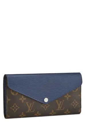 LOUIS VUITTON Bleu Celeste Epi & Monogram Canvas Marie-lou Long Wallet