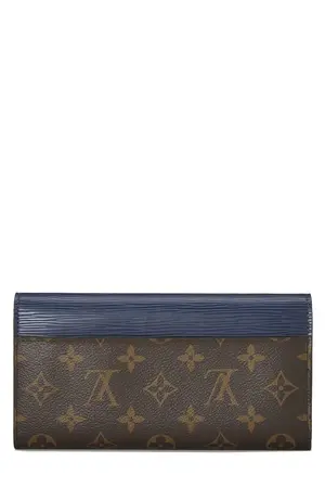 LOUIS VUITTON Bleu Celeste Epi & Monogram Canvas Marie-lou Long Wallet