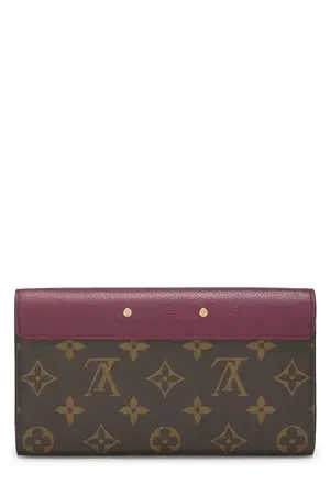 LOUIS VUITTON Burgundy Monogram Canvas Pallas Wallet