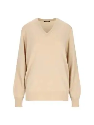 CANESSA 100% Cashmere Lightweight Sweater - Beige