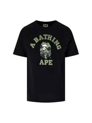 A BATHING APE Graphic Cotton T-shirt - Black