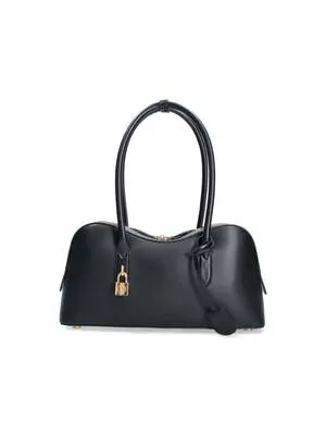 Stella McCartney Stella McCartney True Hemp & Lyocell Crossbody Bag With Polyamide Details Black