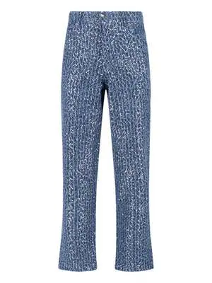 CHARLES JEFFREY Embellished Sequin Denim Jeans