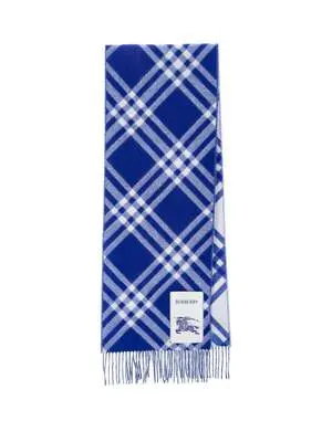 Burberry Burberry 100% Cashmere Scarf For Women Blue