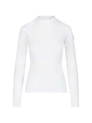Moncler Ribbed Crewneck Sweater - White