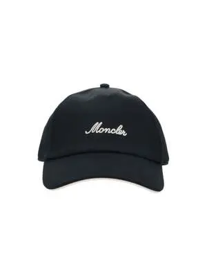 Moncler Cotton Baseball Cap - Black