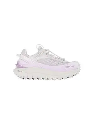 Moncler MONCLER Leather And Mesh Sneakers With Cushioned Sole Violet